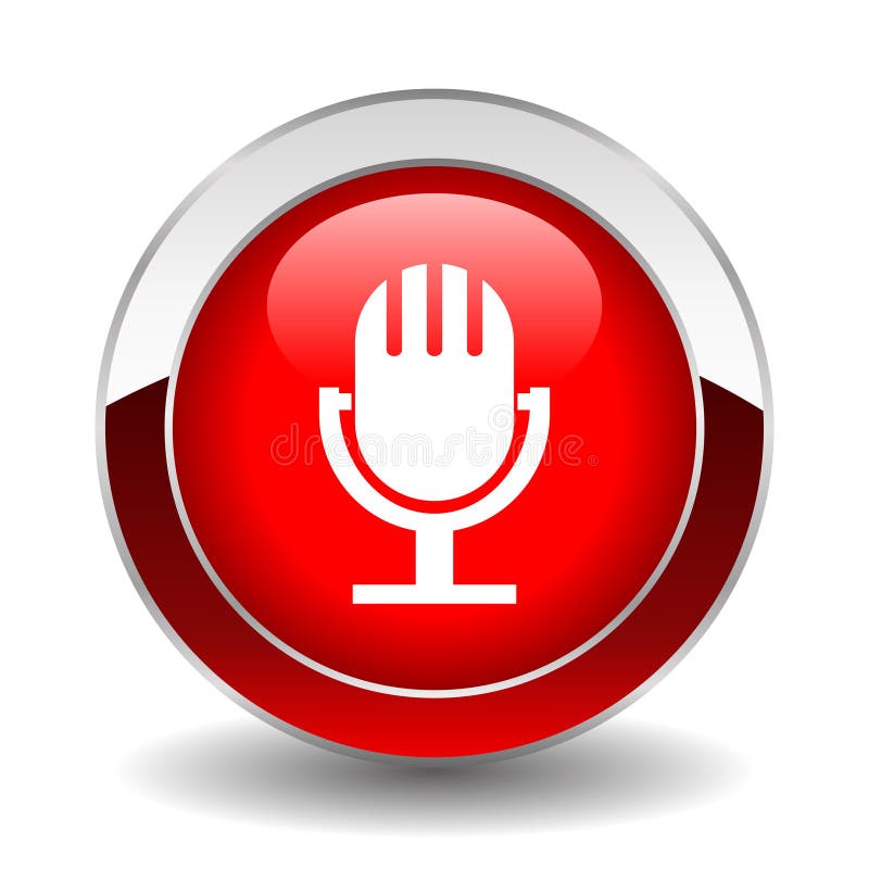 Bouton Rond Orange Naturel D'icône Muette De Microphone Illustration ...