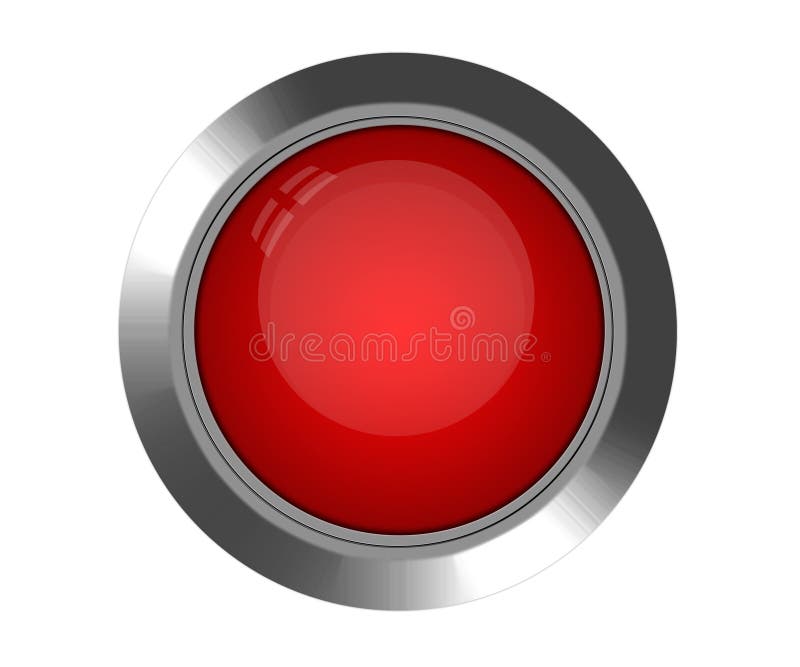 Bouton rouge illustration stock. Illustration du bouton - 8616258