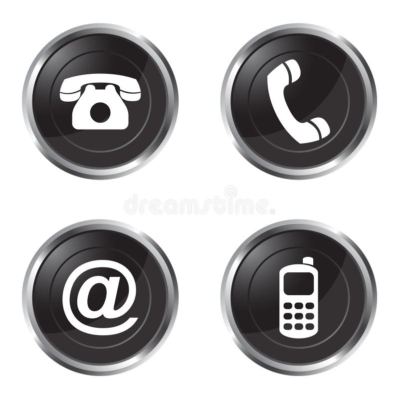 Boutons de contactez-nous illustration de vecteur. Illustration du ...