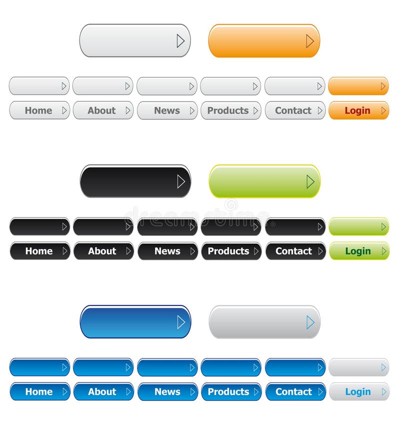 Boutons de navigation illustration de vecteur. Illustration du ...