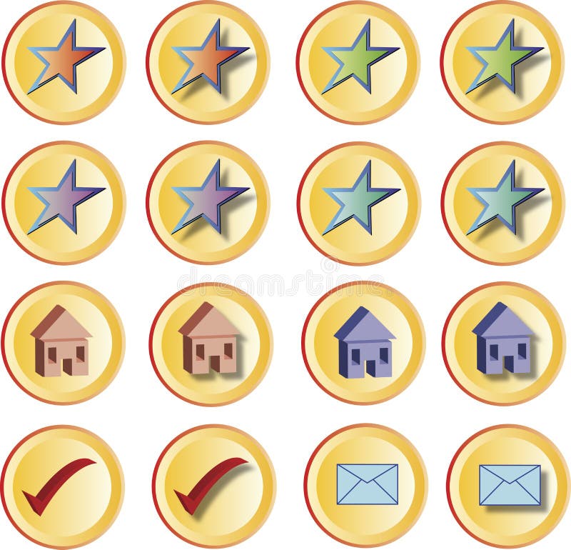 Collection of Buttons, Icons Photos, Illustrations - Dreamstime ID:5384
