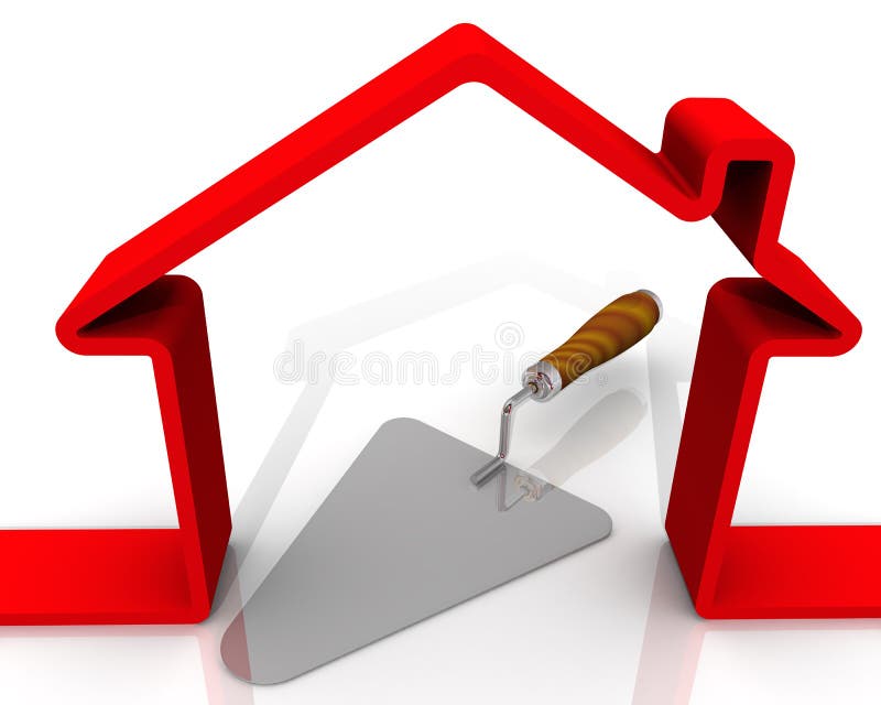 Bouw van het bezit Concept stock illustratie. Illustration of bouw ...