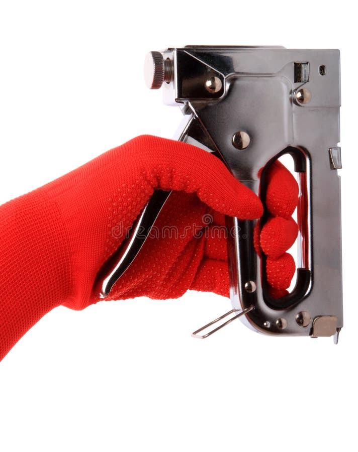 Bouw Nietmachine En Klemmen Op Wit Stock Foto - Image of metaal, huis ...