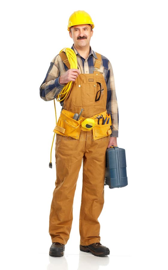 Bouwer stock foto. Image of zaken, aannemer, productie - 8151104