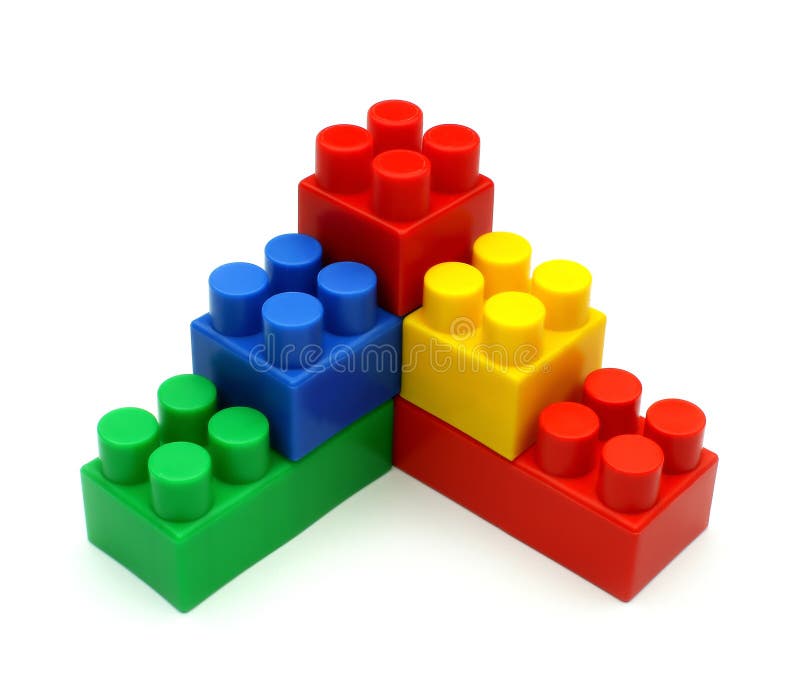 Bouwstenen stock afbeelding. Image of plastiek, spelen - 4295731