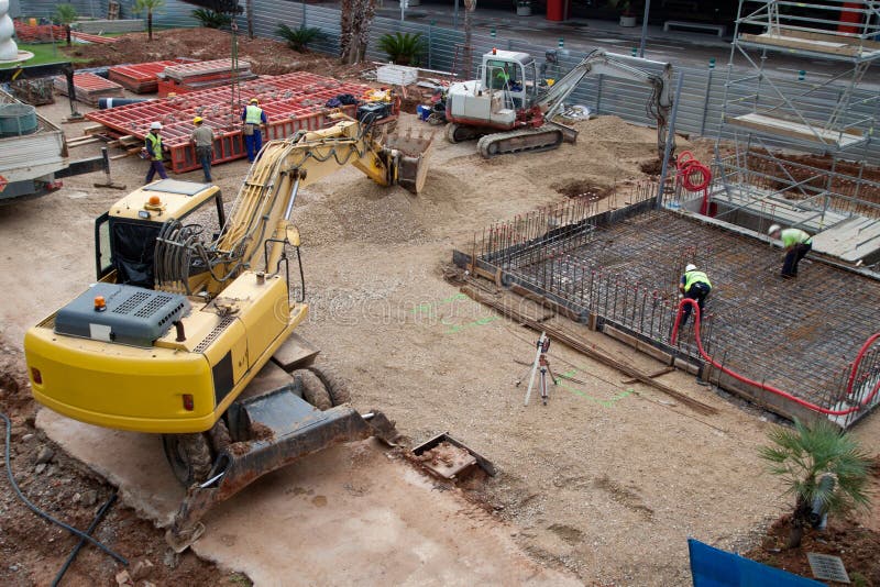 Bouwwerf stock foto. Image of bouw, industrieel, graaf - 22270088