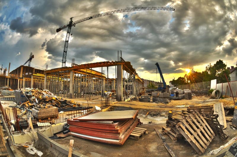 De Bouwwerf Van De Tekening Stock Foto - Image of mens, landgoed: 28515214