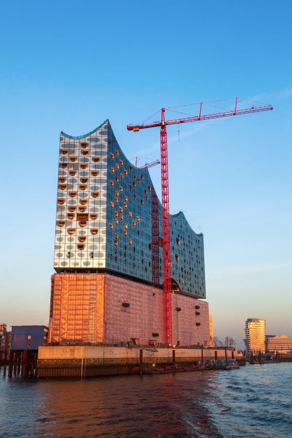 Bouwwerf Van Elbphilharmonie in Hamburg, Duitsland Redactionele Stock ...