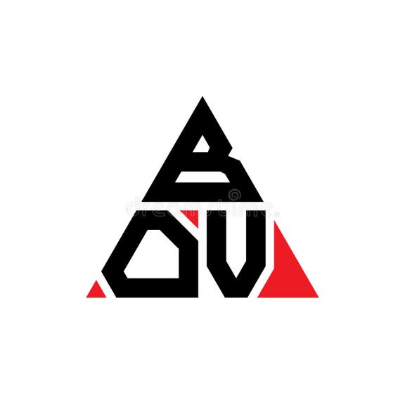 BOV Triangle Letter Logo Design with Triangle Shape. BOV Triangle Logo ...