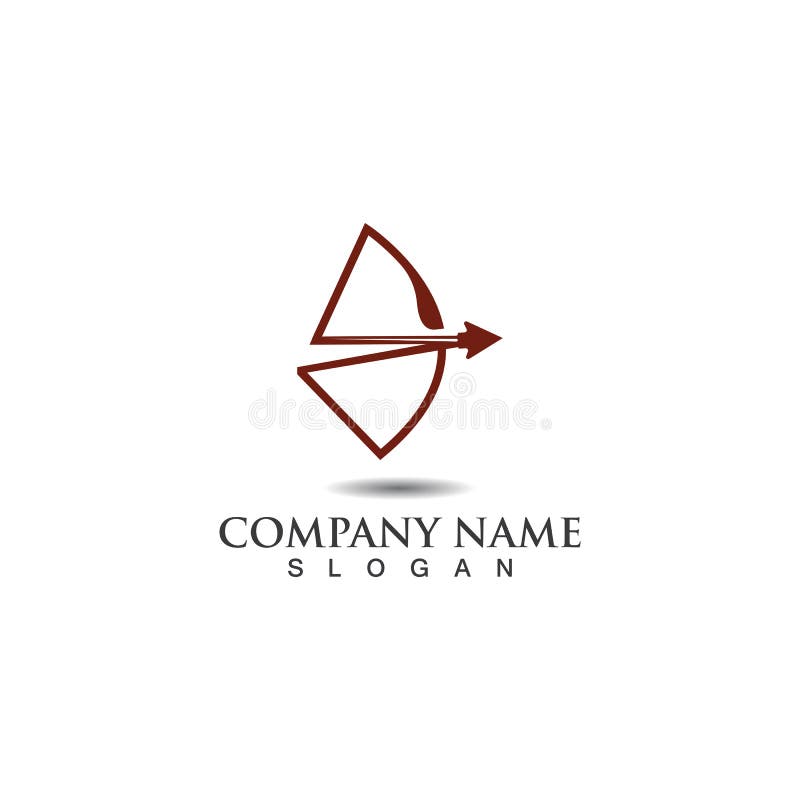 Bow and Arrow Creative Logo Design, Archery Concept Symbol Illustration ...