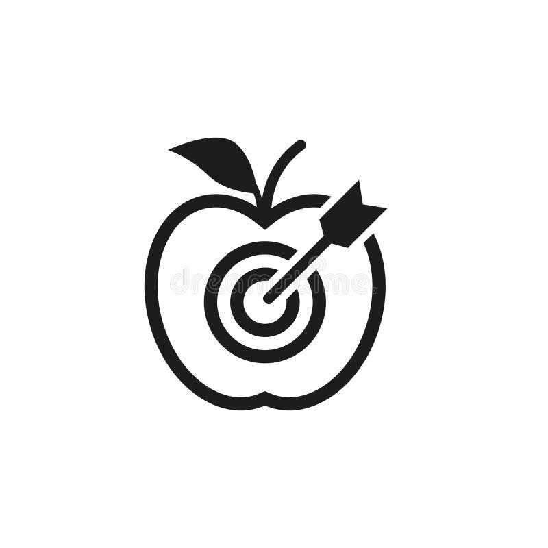 The Bow Arrow Hits the Center of the Target in the Form of an Apple ...