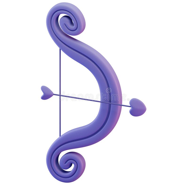 Bow and Arrow 3D Render Illustration Stock Illustration - Illustration ...