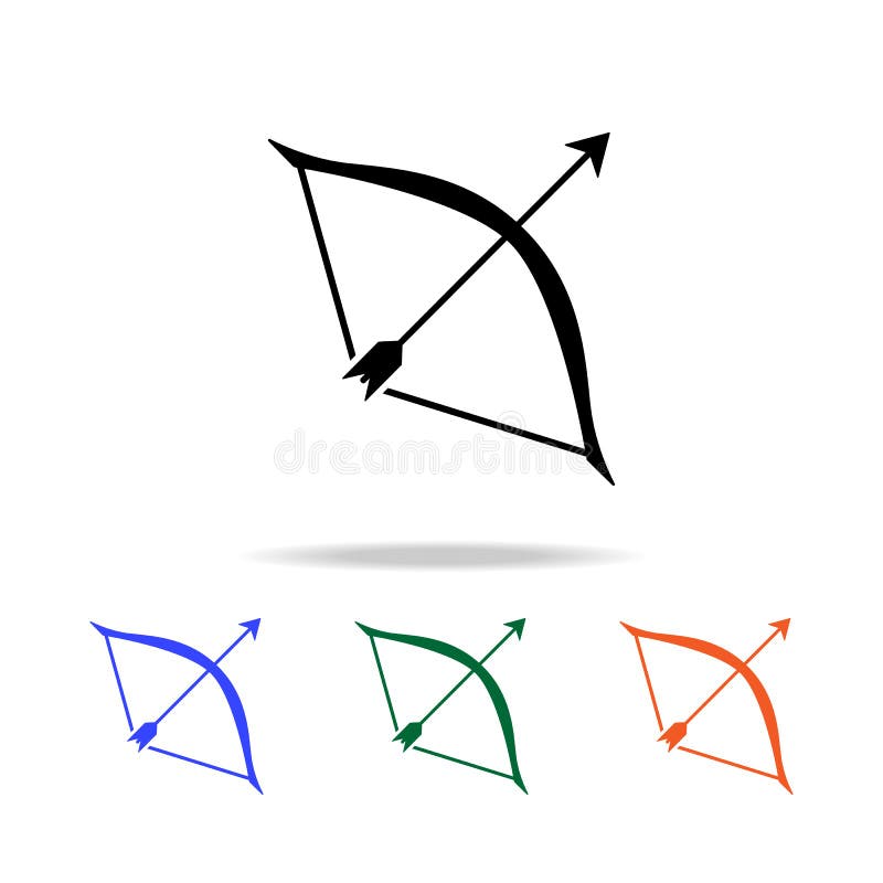 Bow and Arrow Icon. Elements of Simple Web Icon in Multi Color. Premium ...