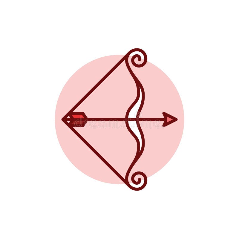 Bow and Arrow. Vector Illustration Decorative Design Stock Vector ...