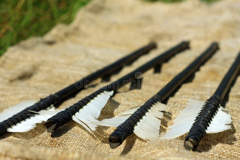 Bow and Arrows in the Hay Stack Stock Image - Image of archery, sniper ...