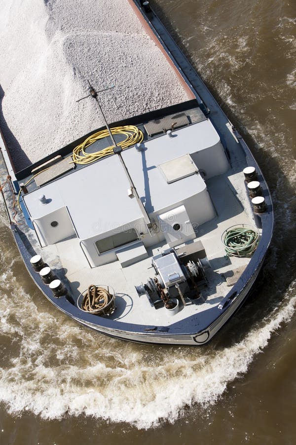 Bow of a Barge Transporting Bulk Stock Photo - Image of freight ...