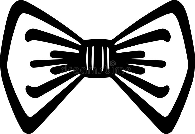 Bow - Black and White Isolated Icon - Vector Illustration Stock Vector ...