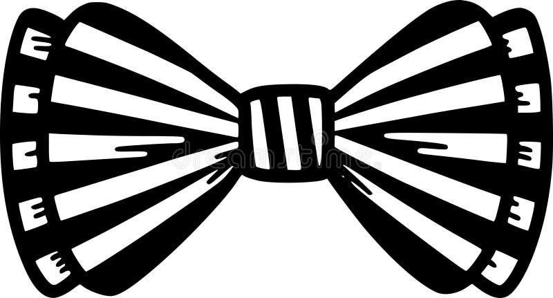 Bow - Black and White Isolated Icon - Vector Illustration Stock Vector ...
