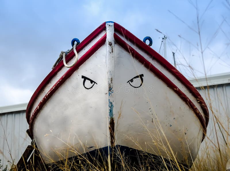 Bow of a Boat with Angry Eyes Stock Image - Image of eyes, angry: 192661695