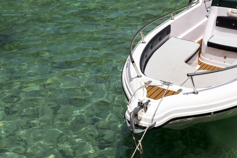 Bow of Boat Tied to Pier stock photo. Image of outdoors - 331307914