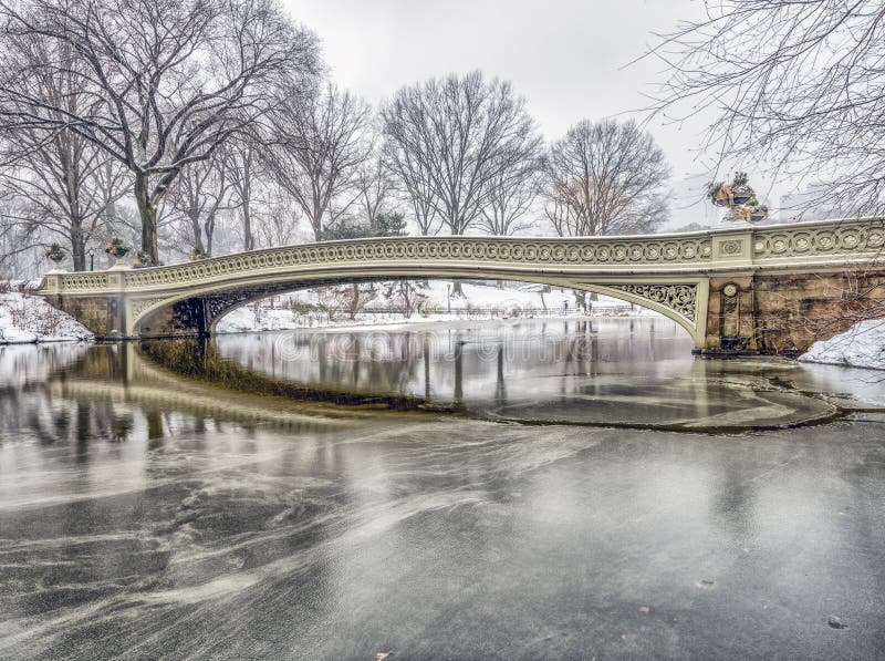 Bow Bridge,Central Park, New York Cit Stock Photo - Image of plants ...