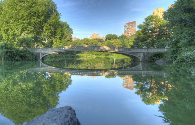 Bow Bridge in Summer Early in Morning Stock Photo - Image of york ...