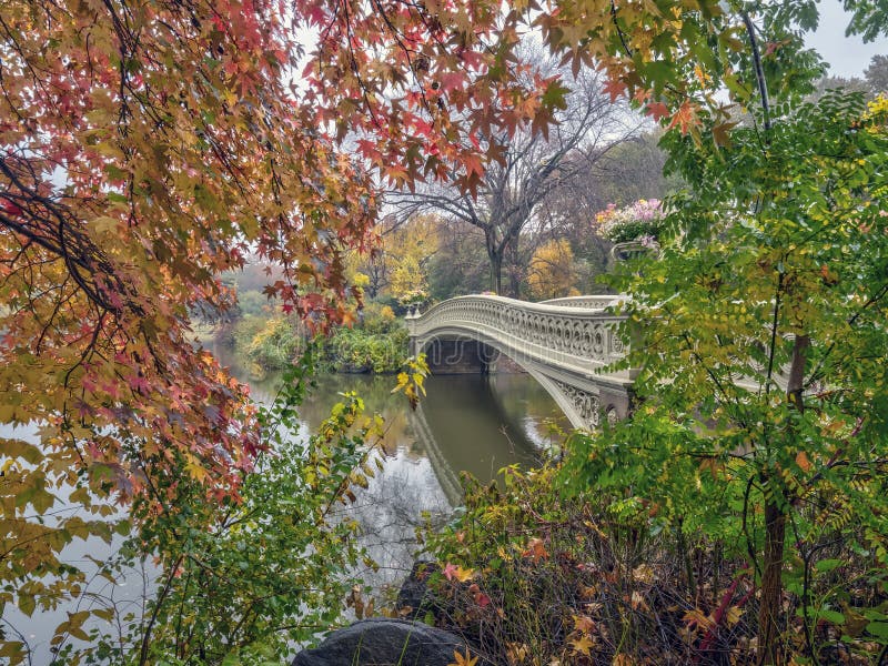 Bow Bridge in New York City, Central Park Manhattan Stock Image - Image ...