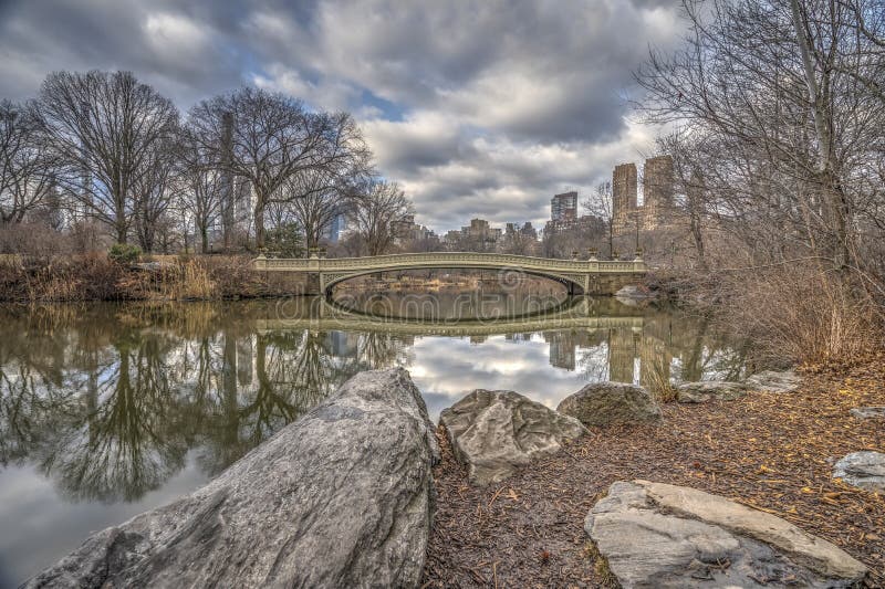 Bow bridge in winter stock photo. Image of city, bridge - 172567258
