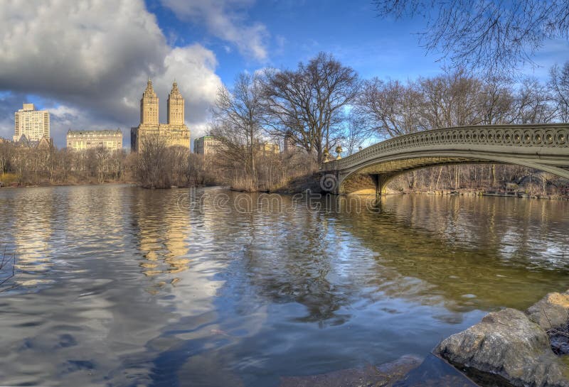 Bow bridge in winter stock photo. Image of bridge, freeze - 182196682