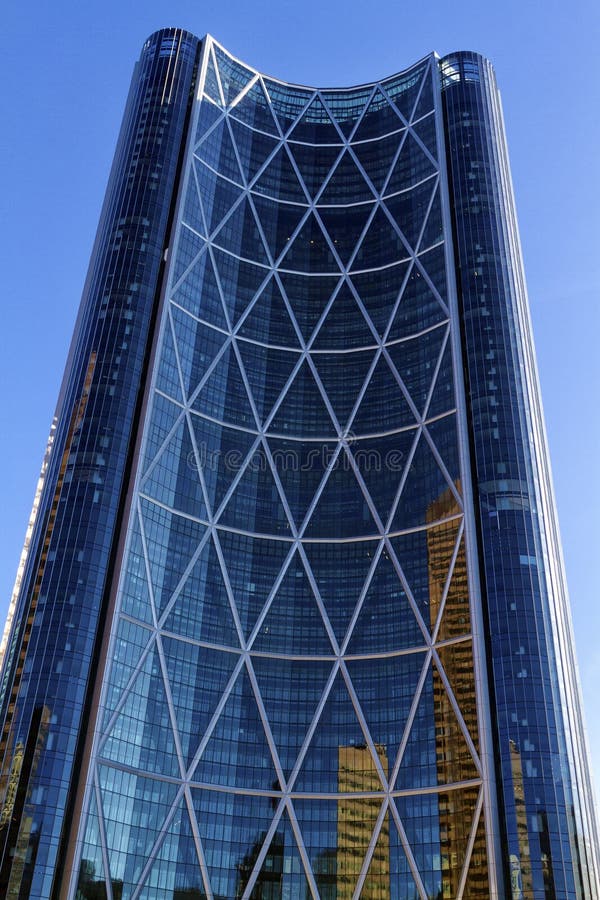 Calgary, Bow Tower stock photo. Image of commercial, clouds - 36228792