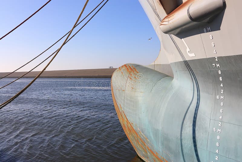 Bow of a cargo ship stock image. Image of transport, measurement - 99095497