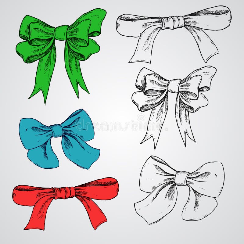 Bow cartoon simple style stock illustration. Illustration of ceremony ...