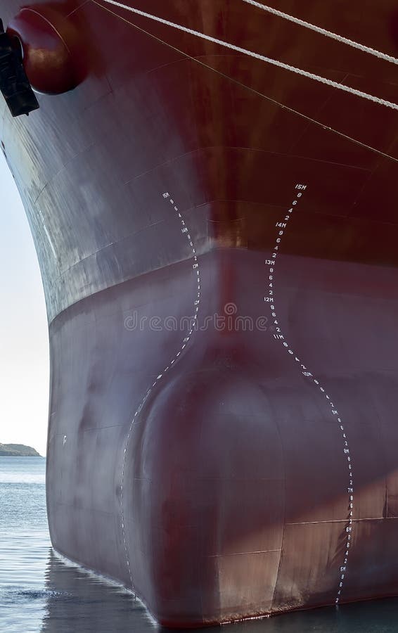 Bow of Commercial Cargo Ship. Stock Image - Image of nautical, anchor ...