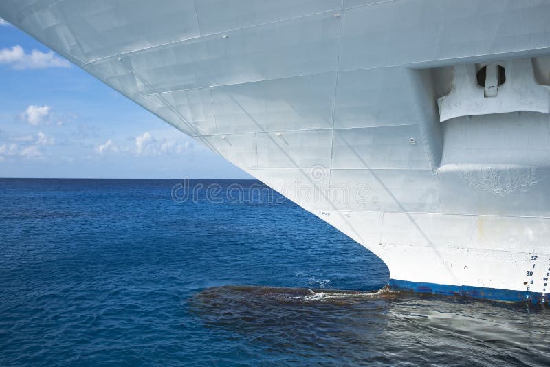Bow of a Cruise Ship stock photo. Image of seas, blue - 7809258
