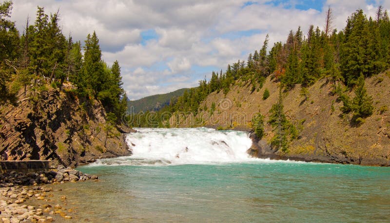 Bow Falls on Bow River Banff National Park Stock Photo - Image of ...