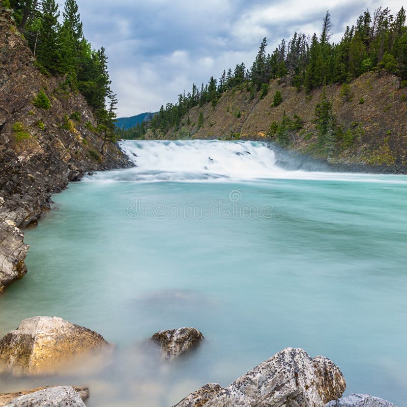Bow Falls at the Banff National Park Canada Stock Photo - Image of ...