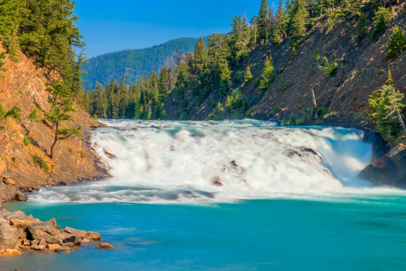 Bow Falls on Bow River Banff National Park Stock Photo - Image of ...