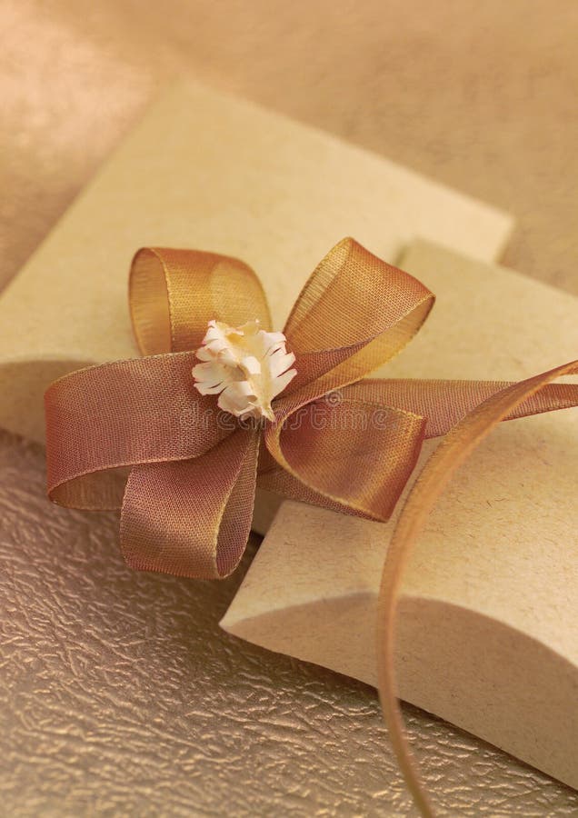 Gift Wrapped Box at Wedding Stock Image - Image of amor, affection: 696065