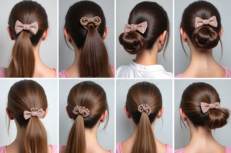Modern Bow Updos Gallery stock illustration. Illustration of lifestyle ...
