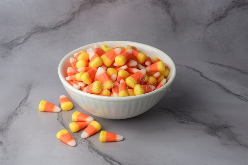 Bow with Halloween Candy Corn Sweets Stock Illustration - Illustration ...
