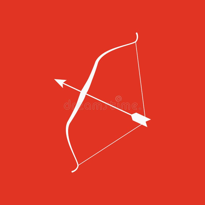 The bow icon. Bow symbol stock vector. Illustration of silhouette ...