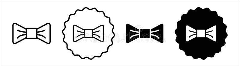 Bow Icon Symbol Set Collection. Bow Simple Vector Sign Bundle Stock ...