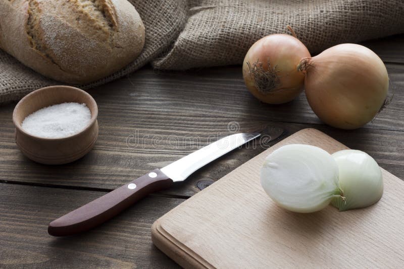 Bow , Knife , Salt and Bread Stock Image - Image of people, group: 58671883