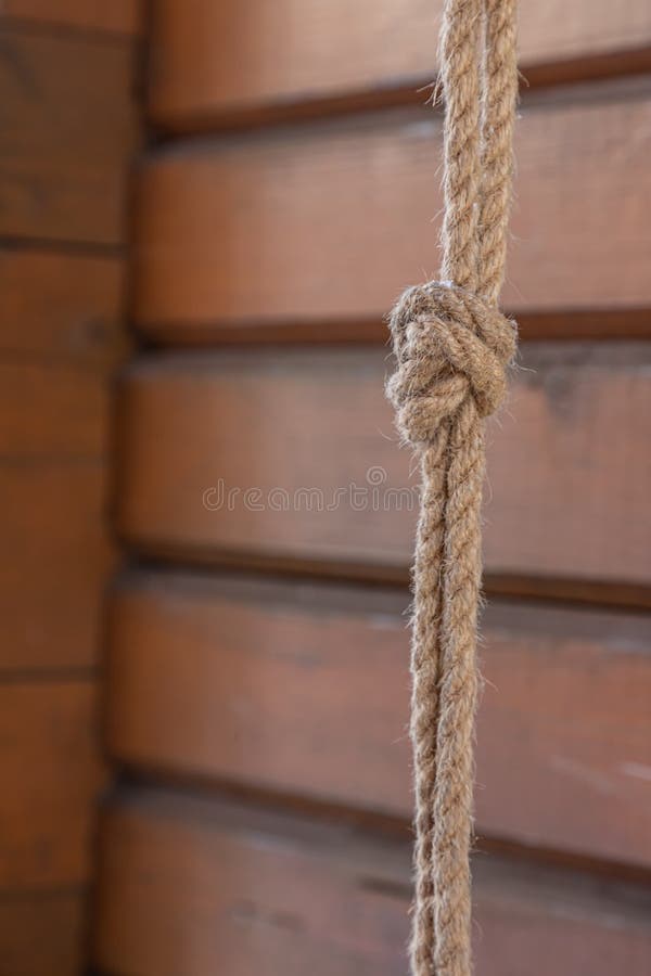 Bow Knot Made of Linen Rope String Isolated Over the Background Stock ...