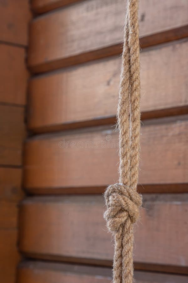 Bow Knot Made of Linen Rope String Isolated Over the Background Stock ...