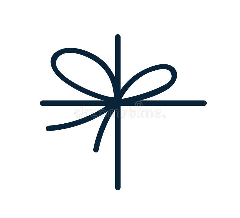 Bow Knot from String, Cord. Decorative Rope Tying, Design Element for ...