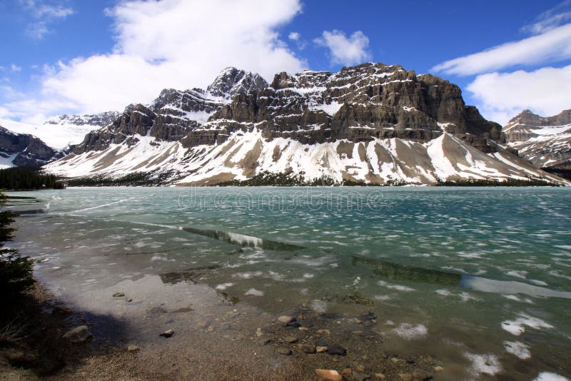 Bow Lake stock photo. Image of reflection, guided, heritage - 20106062