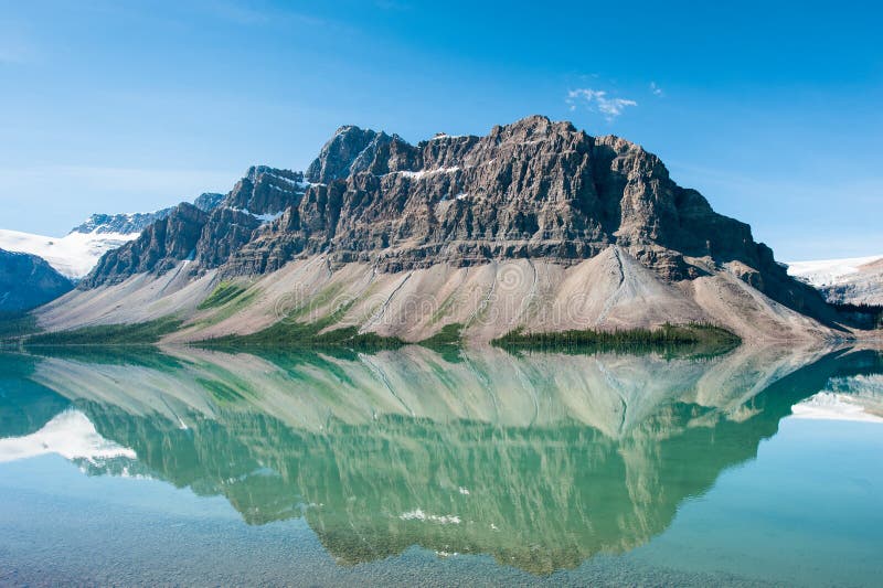 Bow Lake stock photo. Image of reflection, canadian, environment - 24820924