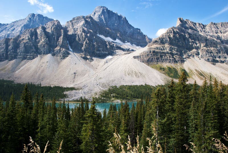 Bow Lake stock photo. Image of peak, panoramic, rock - 37402312
