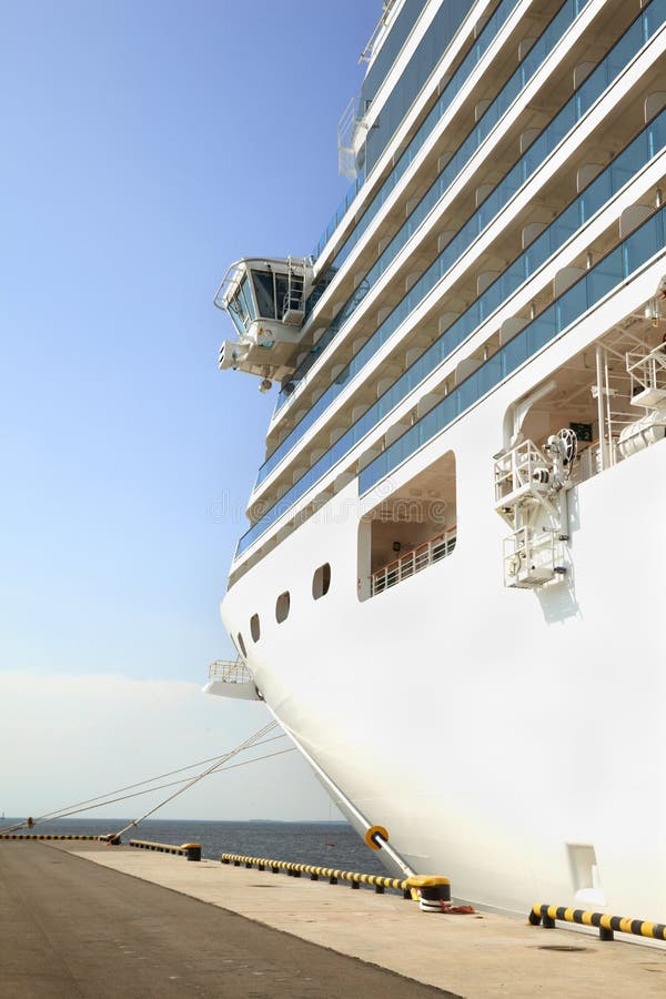 Bow part of cruise ship stock photo. Image of moored - 26281738